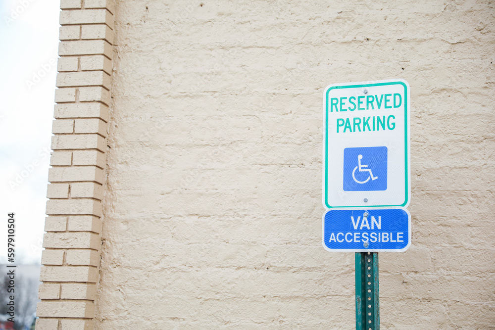 blue handicap sign is a universal symbol of accessibility and ...