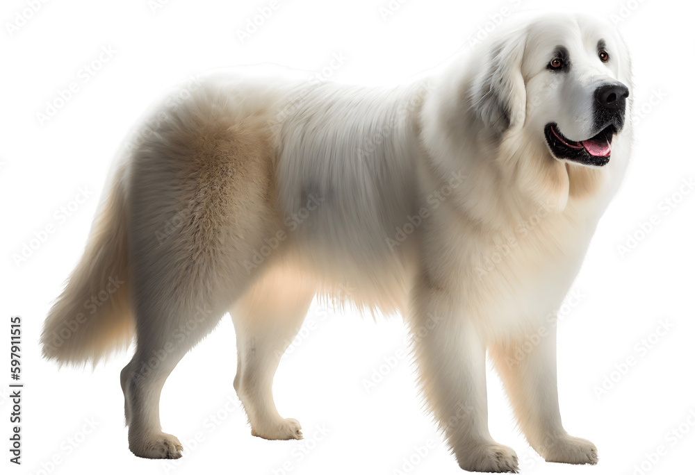 Transparent Background of Great Pyrenees. png image Stock Illustration ...