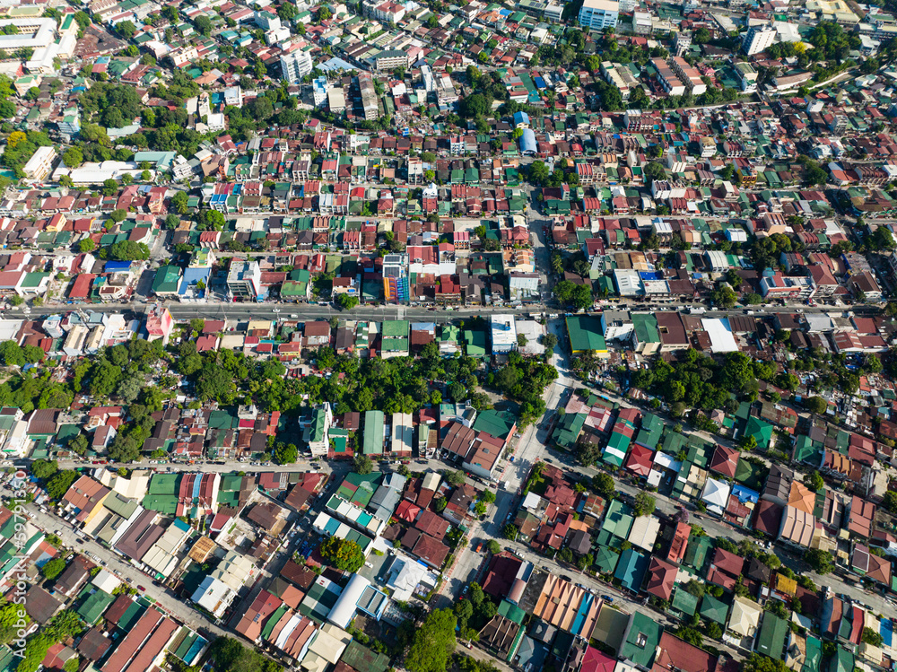 Manila city, the largest metropolis of Asia with skyscrapers and modern ...