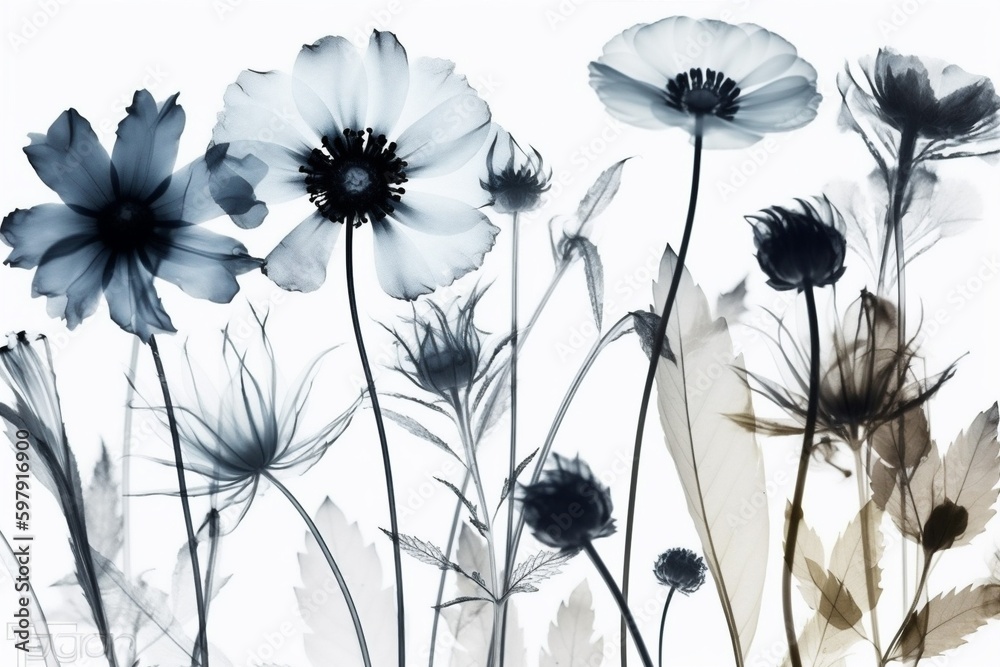 beautiful floral bloom background flower xray nature blossom leaf ...