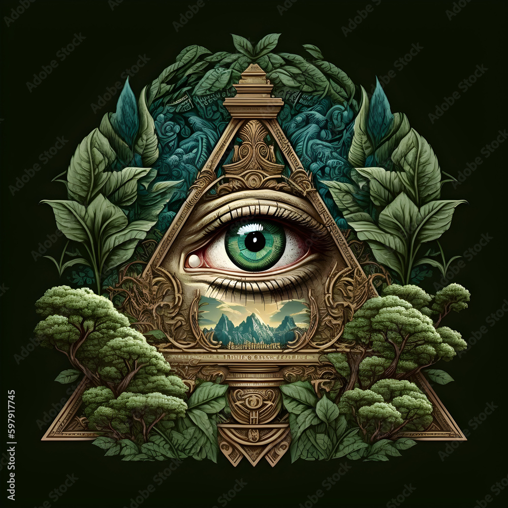 Symbol of the Masons All-Seeing Eye. Sign of the Eye of God in the ...