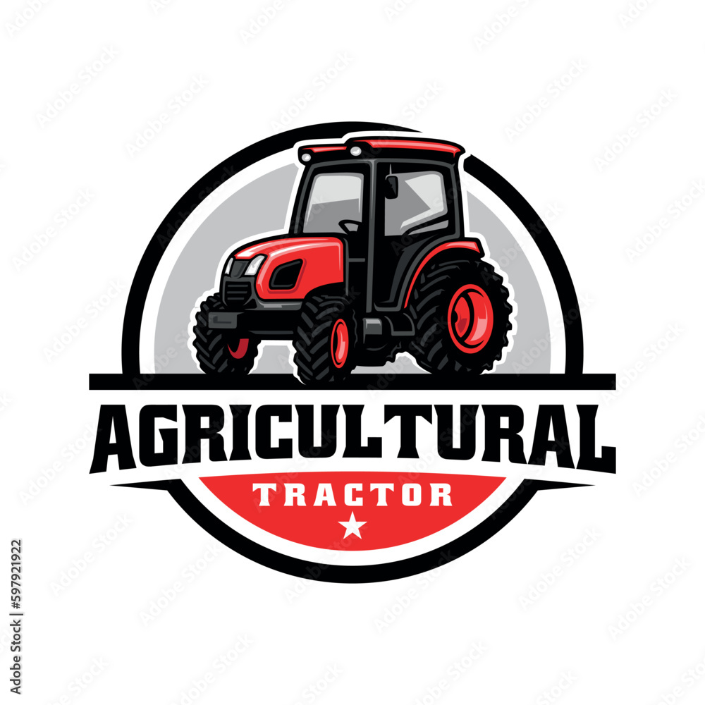 tractor illustration logo vector image Stock Vector | Adobe Stock