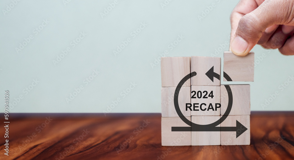 2024 Recap economy, business, financial concept. For business planning ...