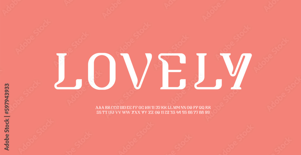 Beautiful elegant alphabet classic bold font, set including two sets of ...