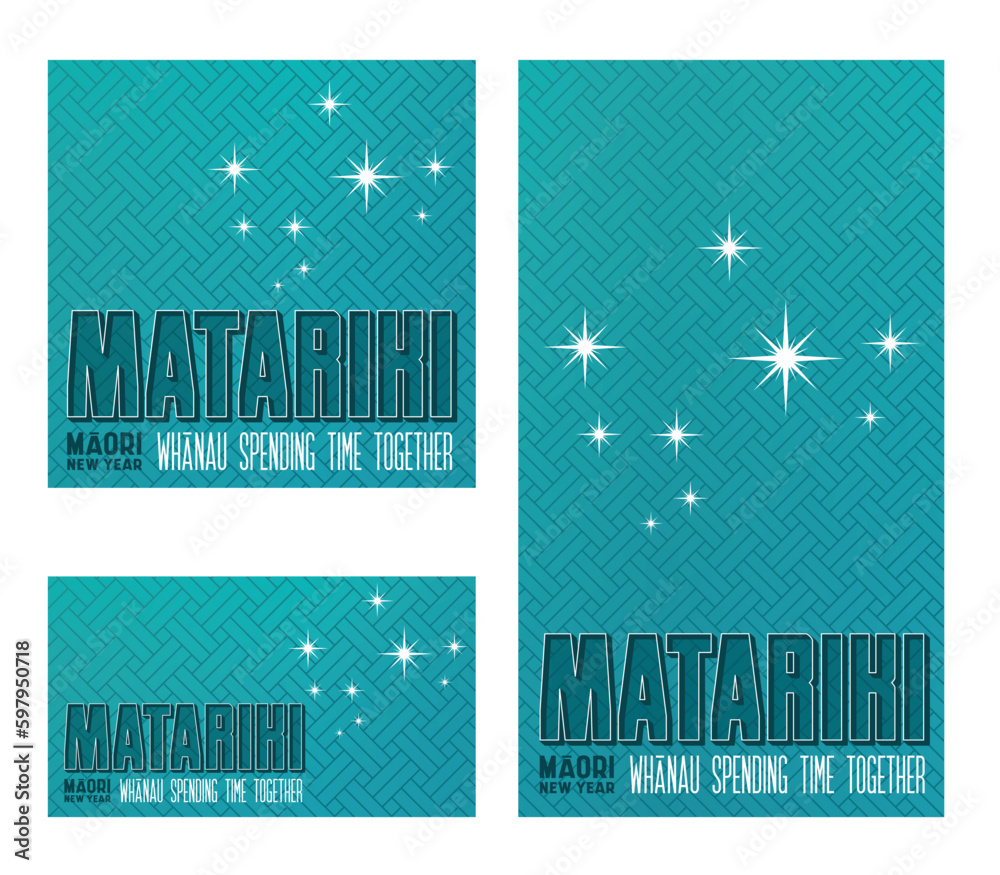 NZ Matariki Maori New Year flax weave pattern Stock Vector | Adobe Stock
