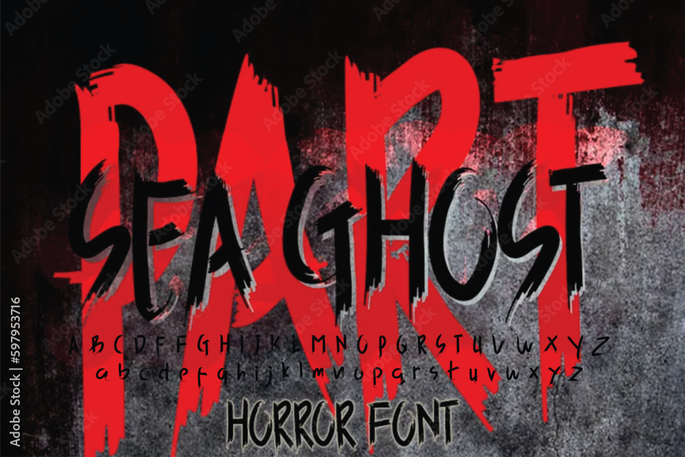 Vetor de Sea Ghost Font is a modern and fun handwritten font with an ...