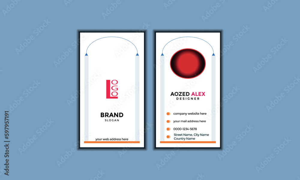 Business card, Double-sided Creative business card, name card, visiting ...