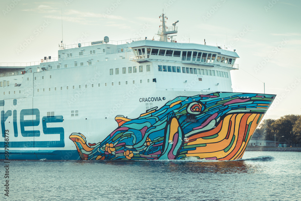Swinoujscie, West Pomeranian - Poland - July 15, 2022: Cracovia ferry ...