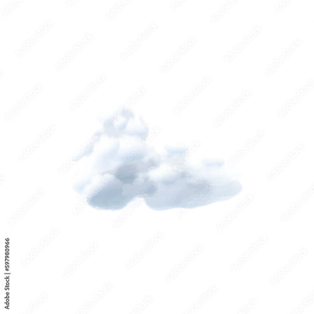 Isolated cloud on transparent background, seamless animation loop ...