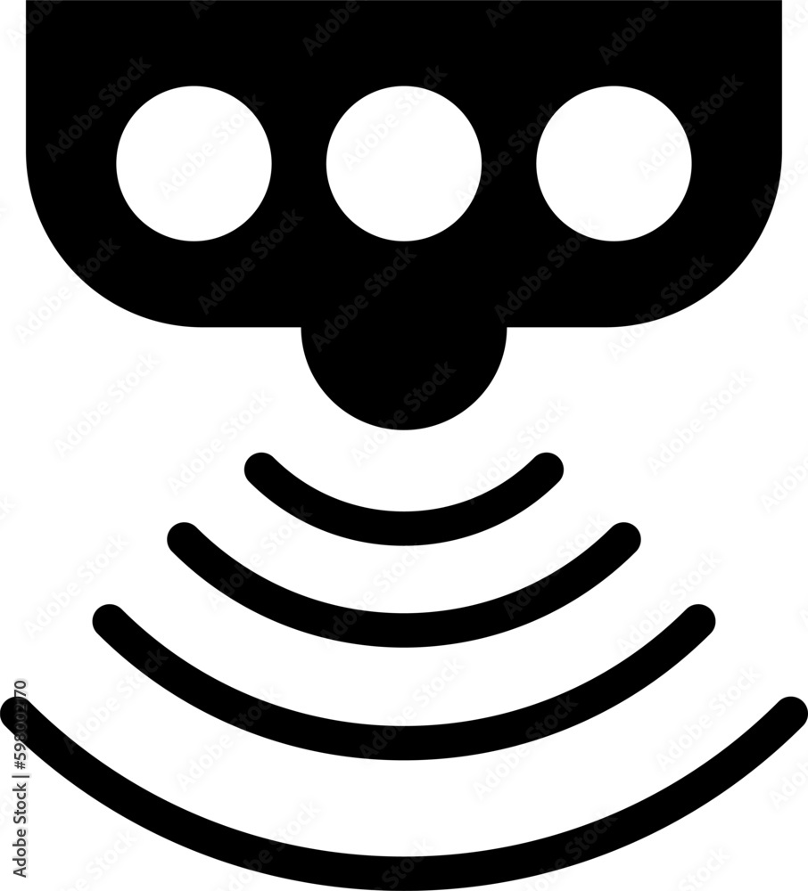 Motion sensor icon in flat style. Movement sensor symbol for your web ...