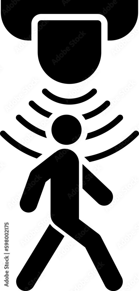 Motion sensor icon in flat style. Movement sensor symbol for your web ...