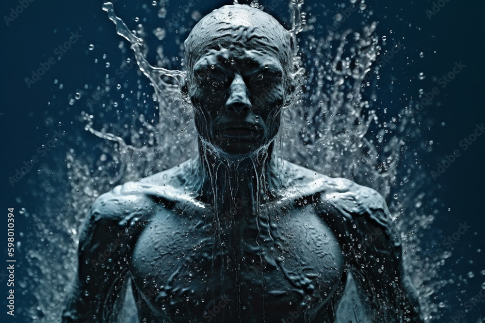 An enchanting and surreal image of a human body made of water ...