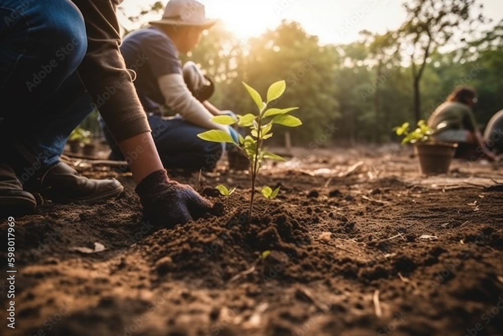 community plants trees or something else together, forest or forest ...