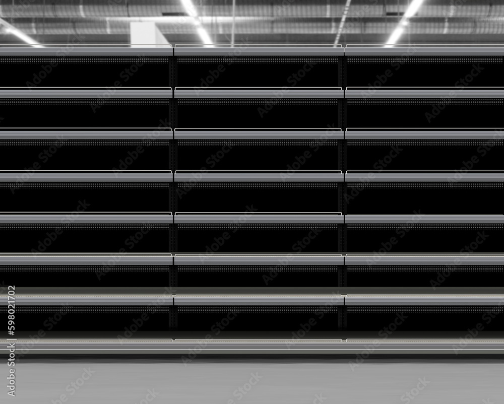 Empty Shelf at supermarket illustration Different shelf levels for new ...