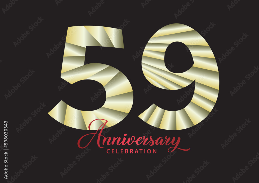 59 year anniversary celebration logotype vector, 59 number design, 59th ... 59 year anniversary celebration logotype vector, 59 number design, 59th ...