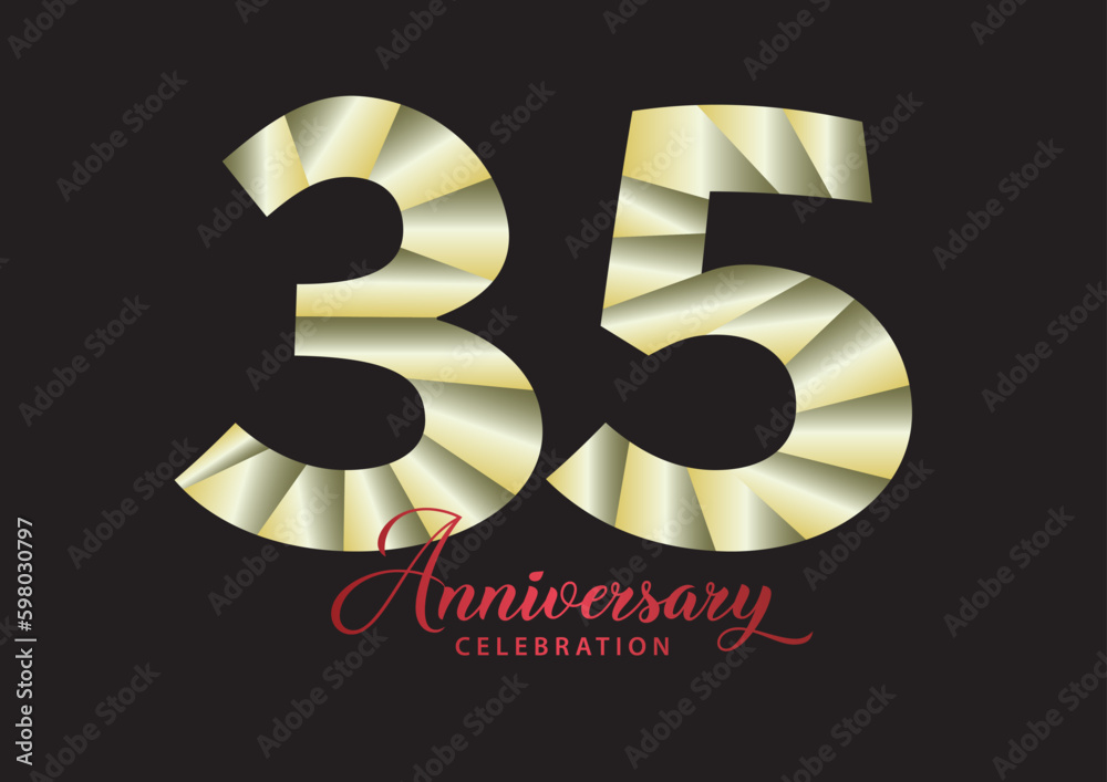 35 year anniversary celebration logotype vector, 35 number design, 35th ...