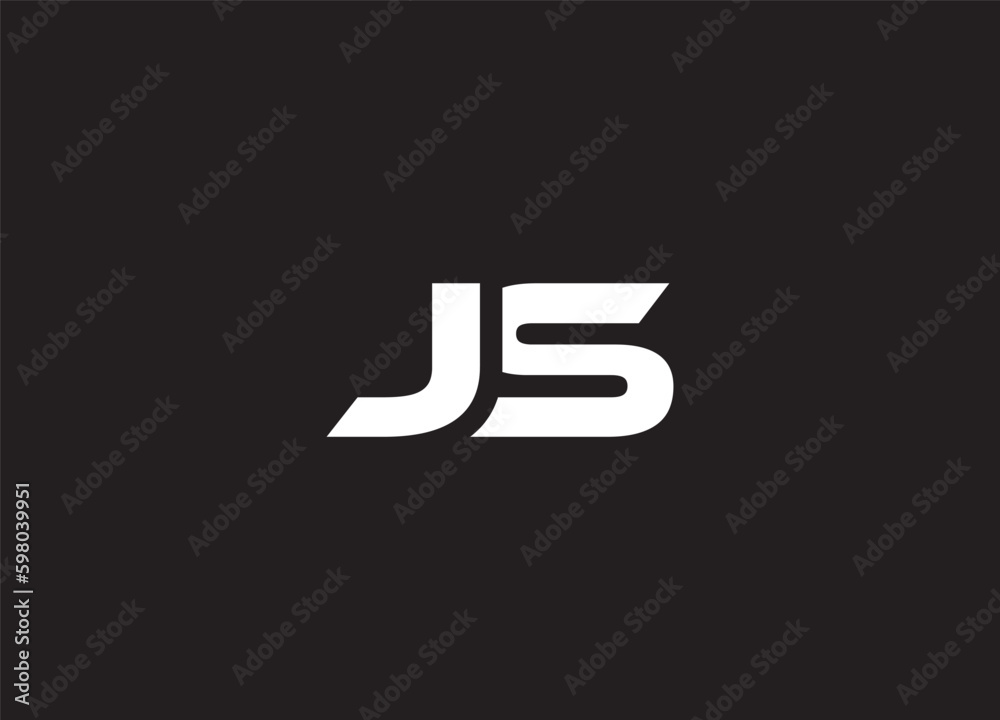 JS Modern Initial letters Logo Design Stock Vector | Adobe Stock