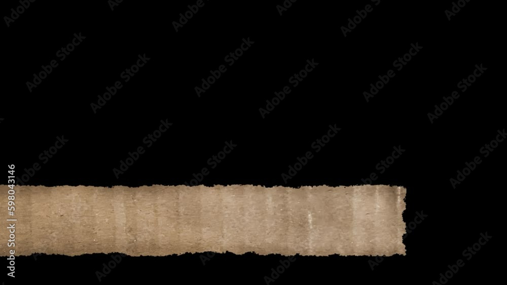 Animated old paper textured lower third with transparent background ...