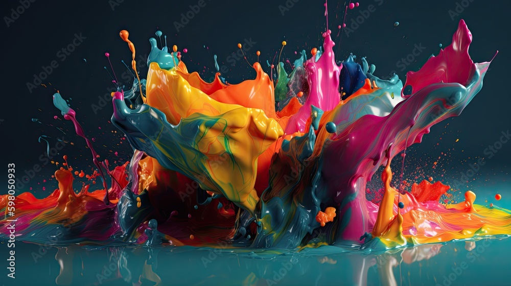 Immersive 8K Paint Splash Design - An Eye-Catching Light & Colourful ...
