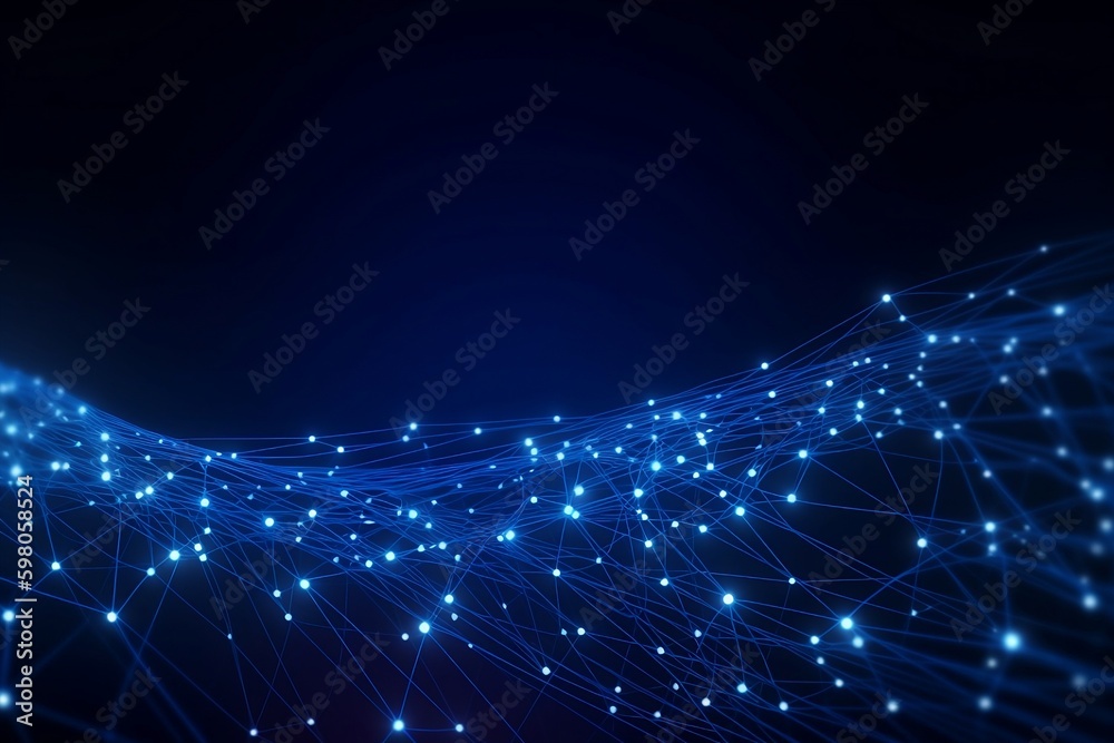 connectivity and networks symbolized as blue lines and dots, version 7 ...