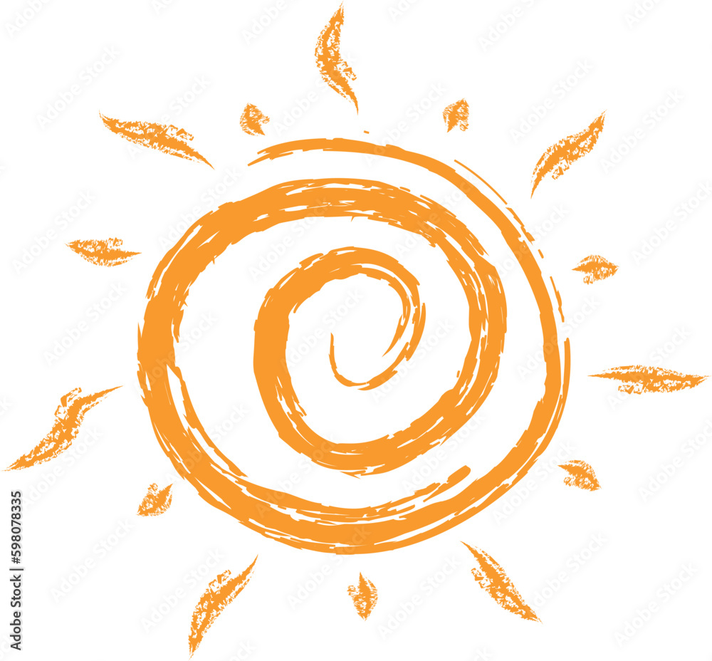 swirl brush effect sun eps vector ai vector png file Stock Vector ...