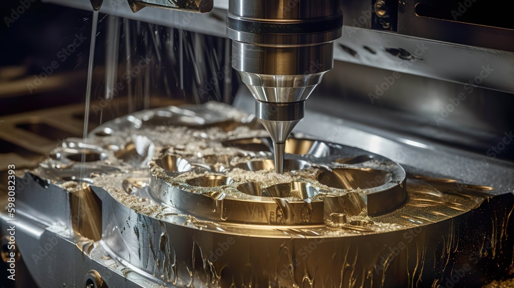 CNC machine at work AI generated Stock Illustration | Adobe Stock
