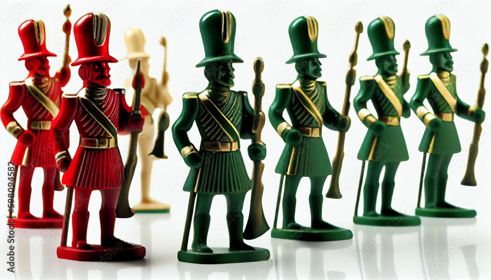 Collection of traditional toy soldiers. Multicolor Army Toy Model For ...