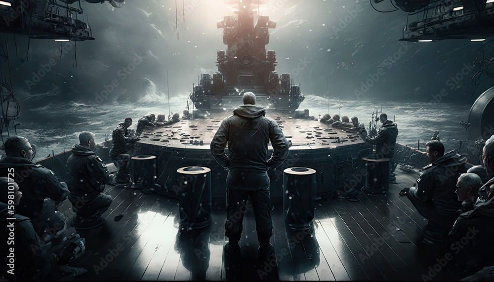 man standing in front of a giant board game. power and strength of ...