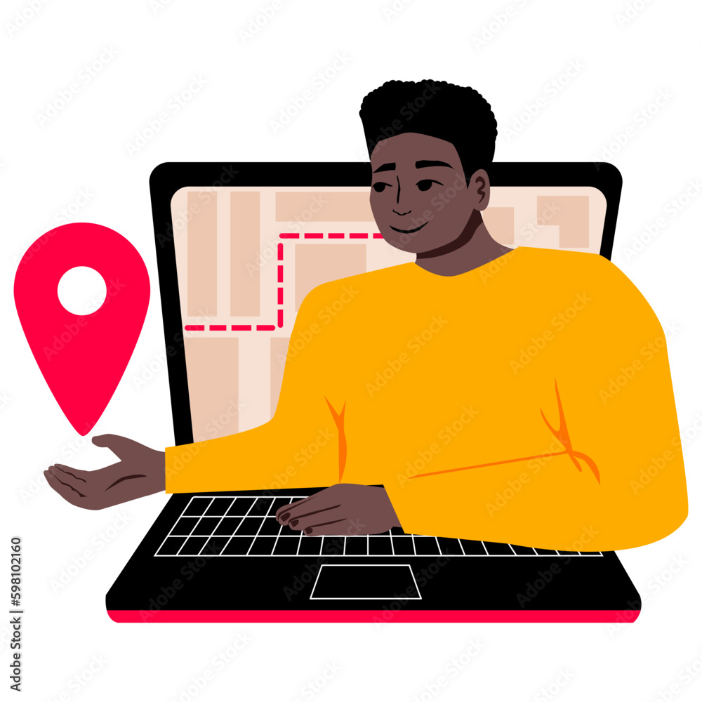 Geolocation and navigation, gps, orientation in place. Current location ...