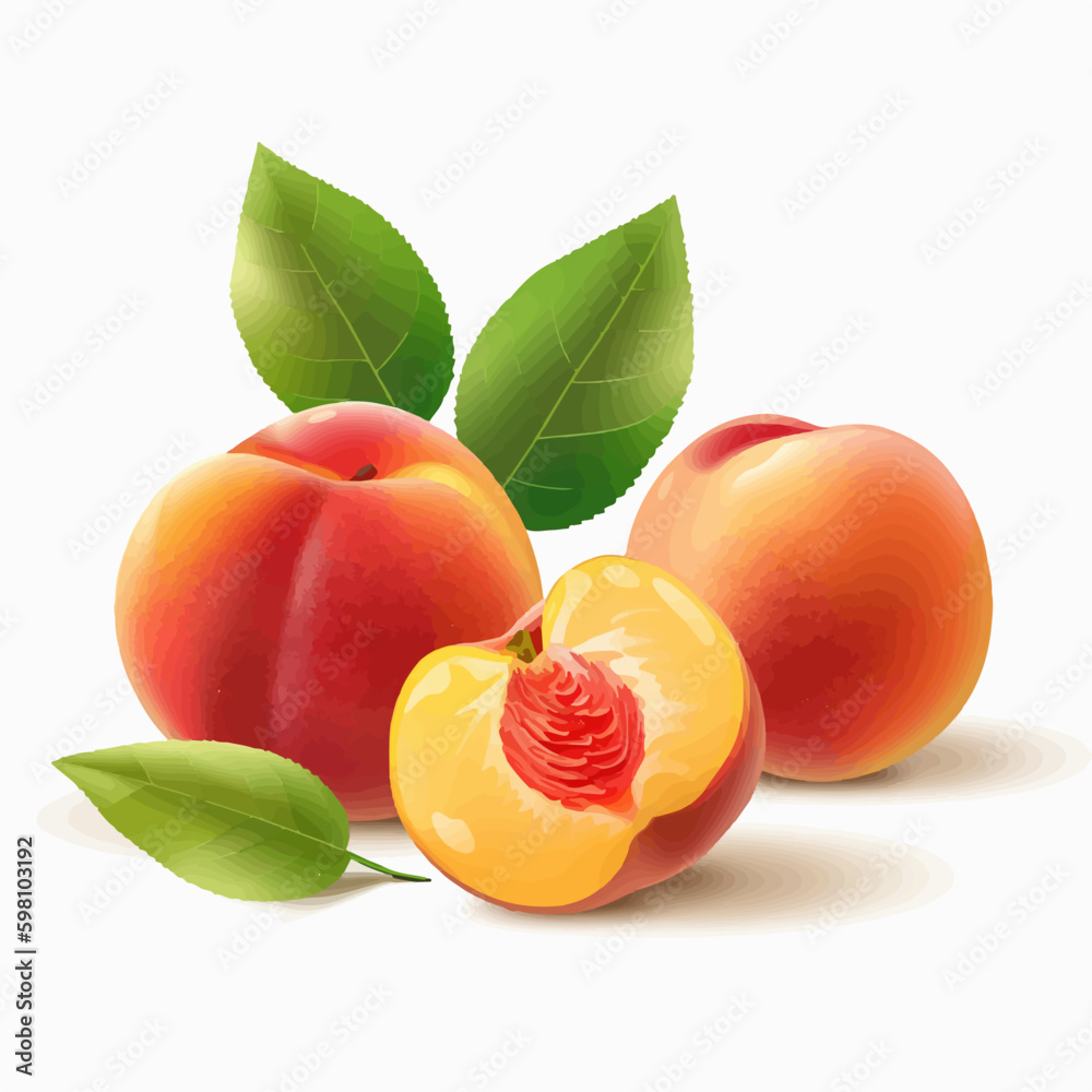 Create a playful and fun design with this pack of peach vector graphics ...