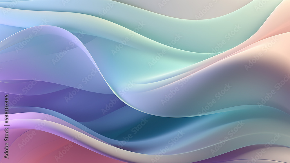 3d rendered background, smooth flowing transparent silky material ...