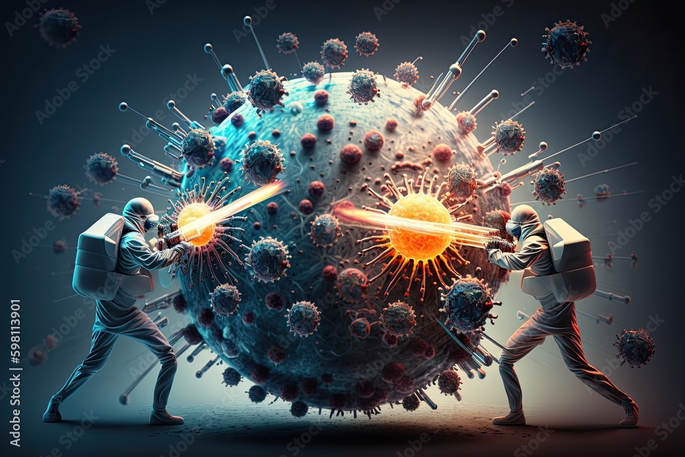 Medics and scientists with laser guns are fighting a huge virus ...