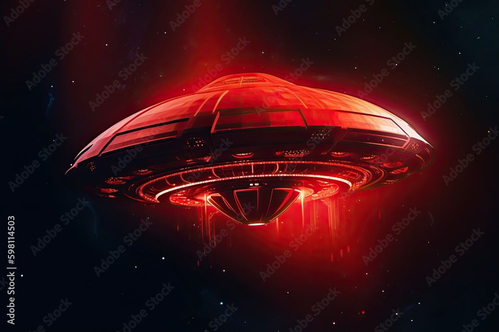 Mysterious Red Alien Technology: A Flying Saucer Abducts into the ...