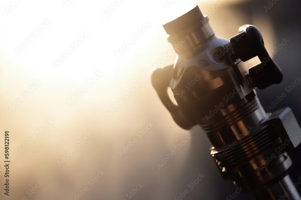 A close up of a heavily modified engine with aftermarket headers and a ...