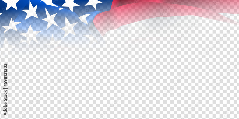 United states of America waving flag with empty, blank, copy space on ...