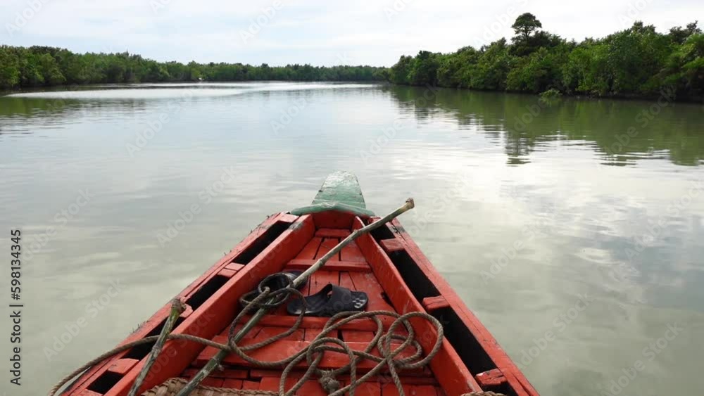 Sundarbans is the largest mangrove reserve forest tourist boat scenery ...