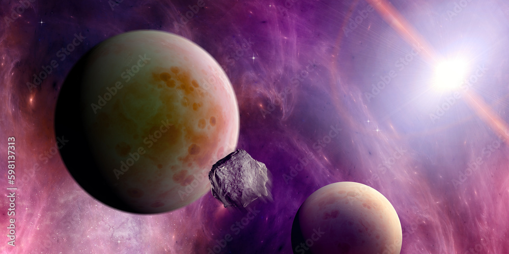 Planets and exoplanets of unexplored galaxies. Sci-Fi. New worlds to ...