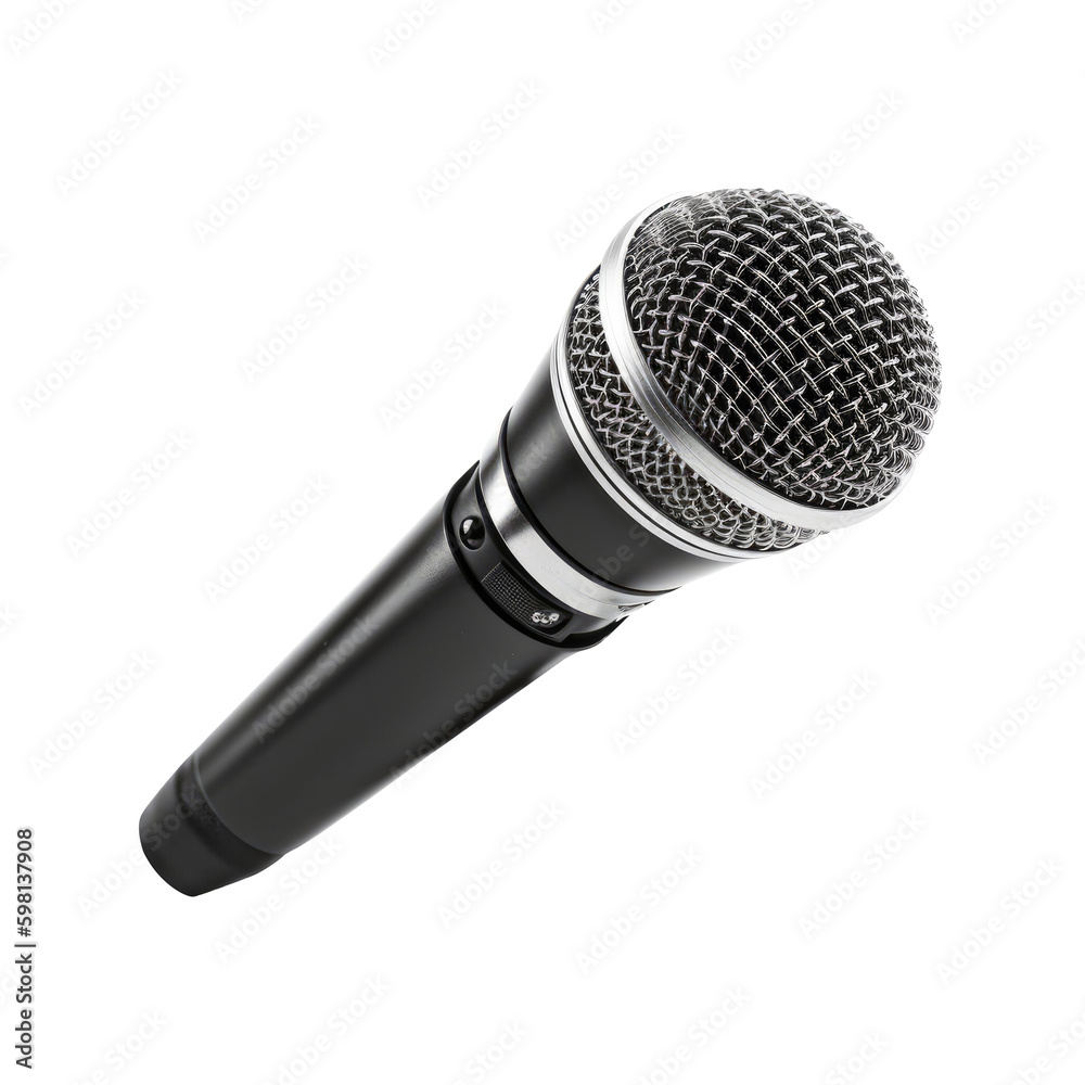Microphone on transparent background. PNG, ai Stock Illustration ...