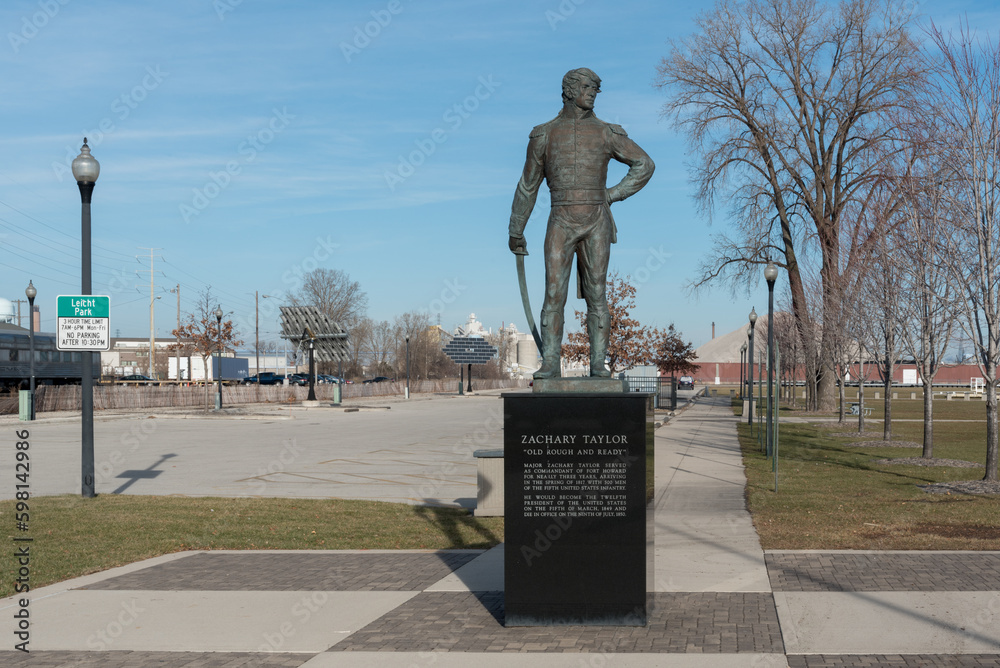 Statue Of Major Zachary Taylor At The Original Site Of Fort Howard In ...
