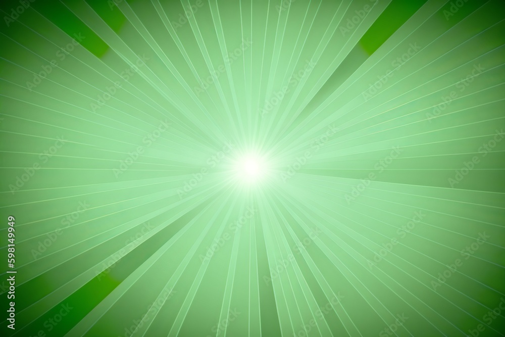 Abstract Light Green Gradient Background with Rays - Generative AI ...