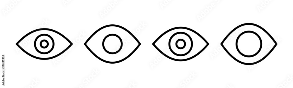 Eye icon vector illustration. Eye sign and symbol. Look and Vision icon ...