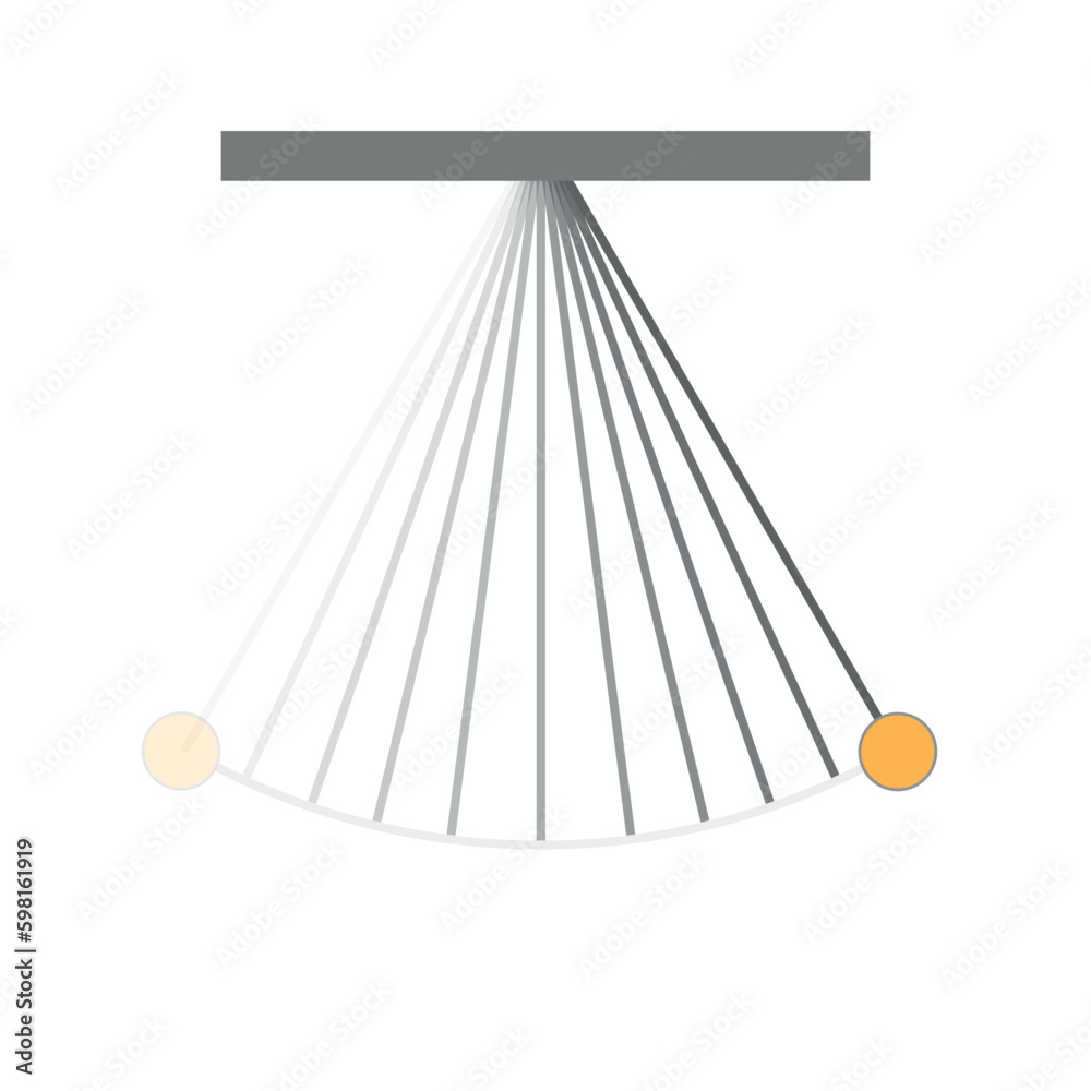 Diagram of simple pendulum harmonic motion. Stock Vector | Adobe Stock