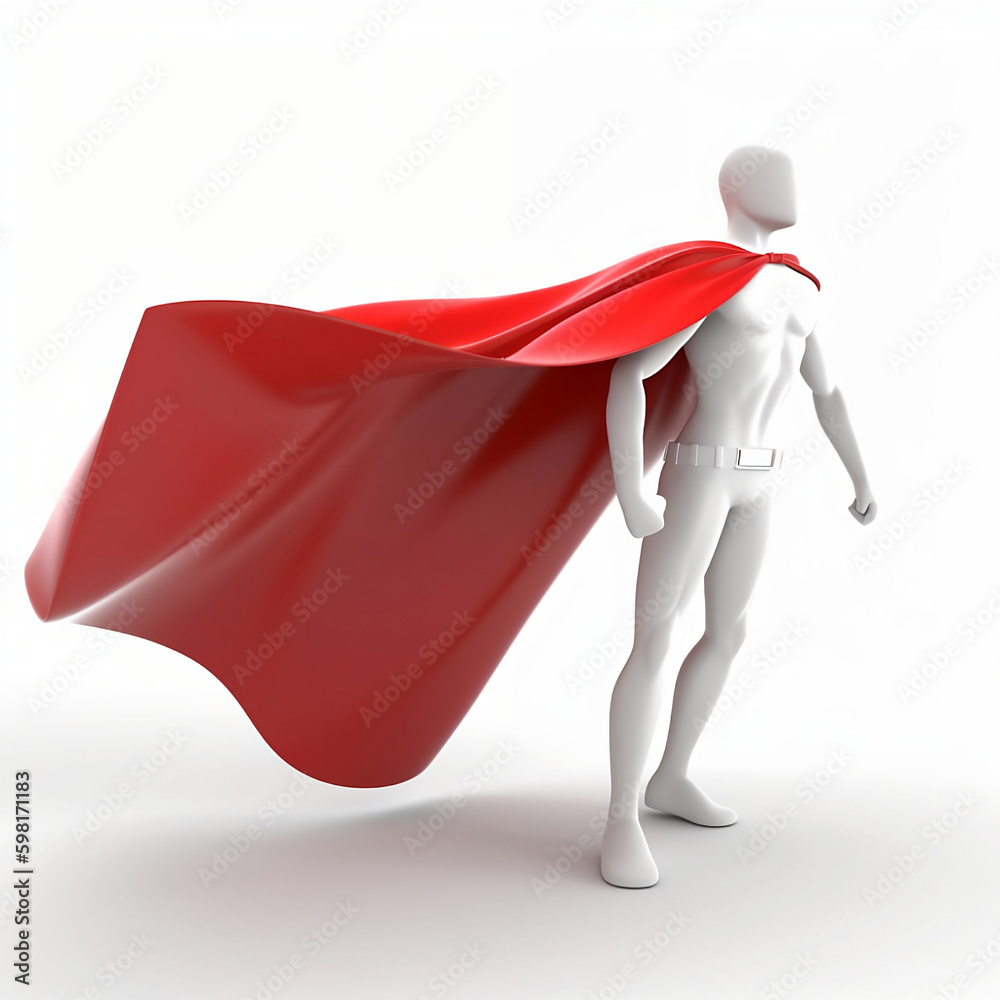 Fliegender Superhelden Silhouettenumhang