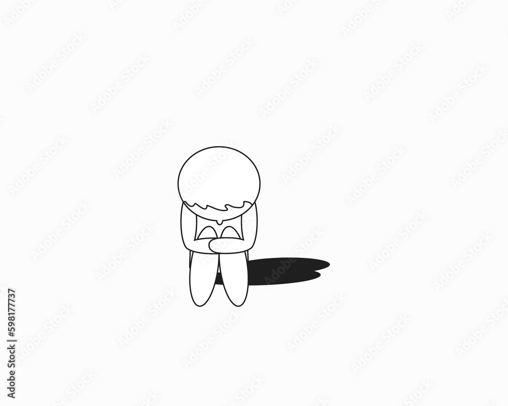 Sad Boy Stick Figure