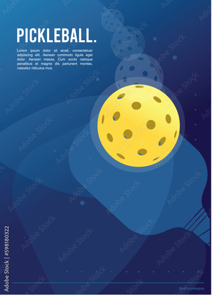 Attractive editable vector pickleball background design great for your ...