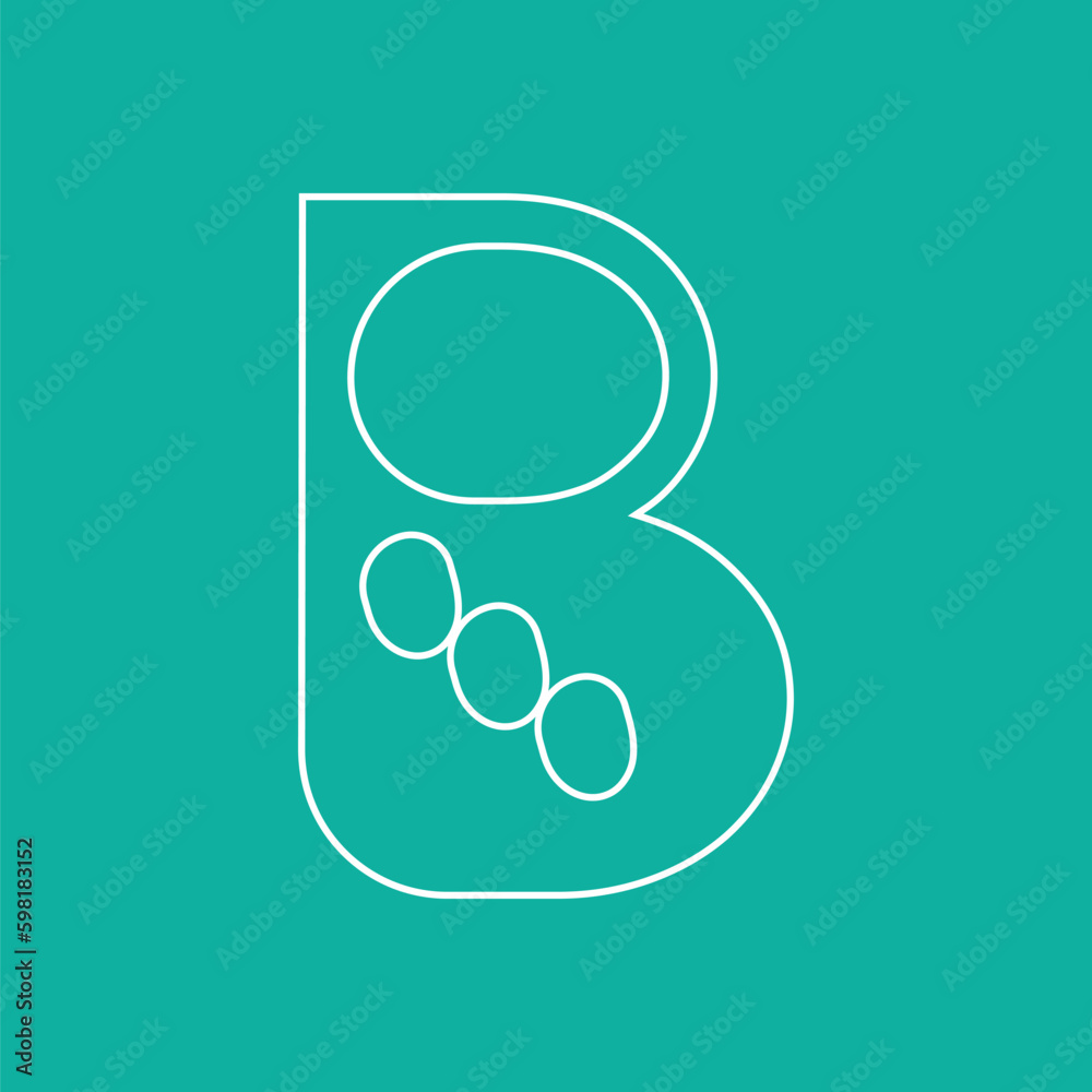 Letter B typography logo design template element. Use for logo, symbol ...