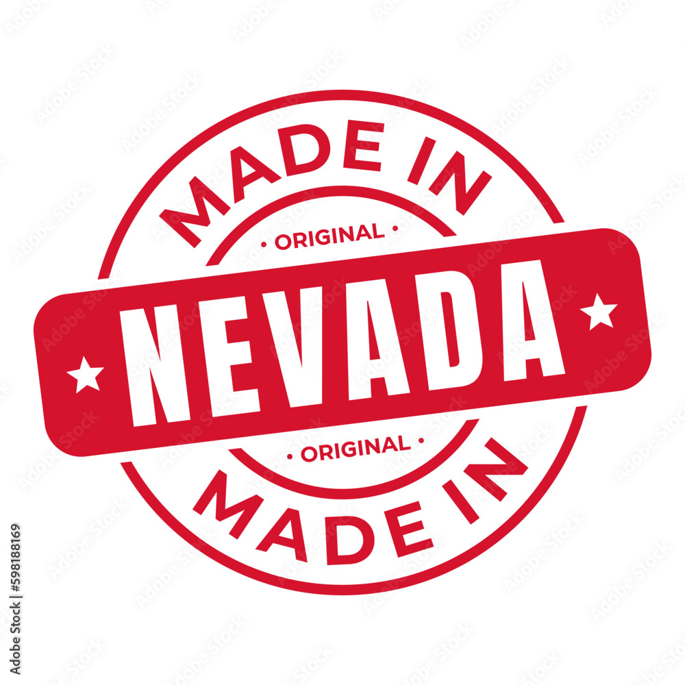 Made In Nevada Stamp Logo Icon Symbol Design. Seal National Original ...
