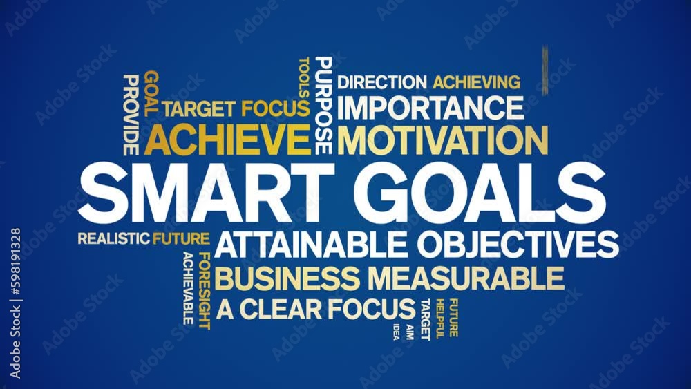 Smart Goals animated tag word cloud;text design animation kinetic ...