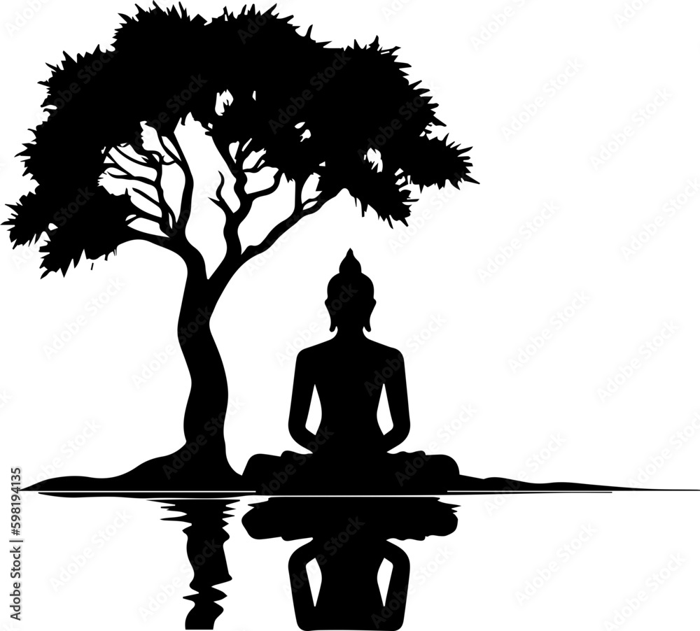 lord buddha silhouette image Stock Vector | Adobe Stock lord buddha silhouette image Stock Vector | Adobe Stock