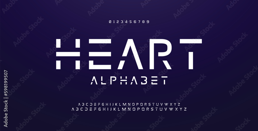 HEART Lettering Fashion Designs. Modern elegant alphabet letters font ...